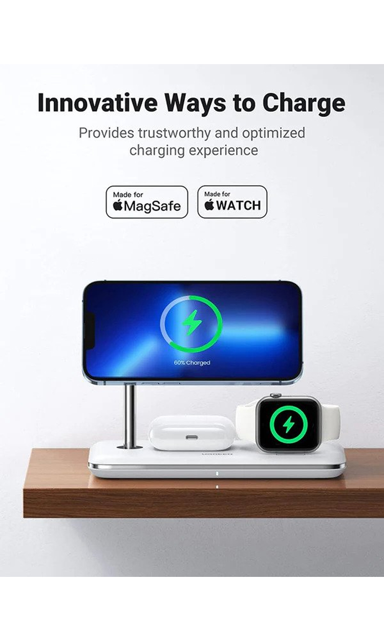 EasypayKw | محطة شحن لاسلكية 3 في 1 ماجسيف ، ماركة يوجرين