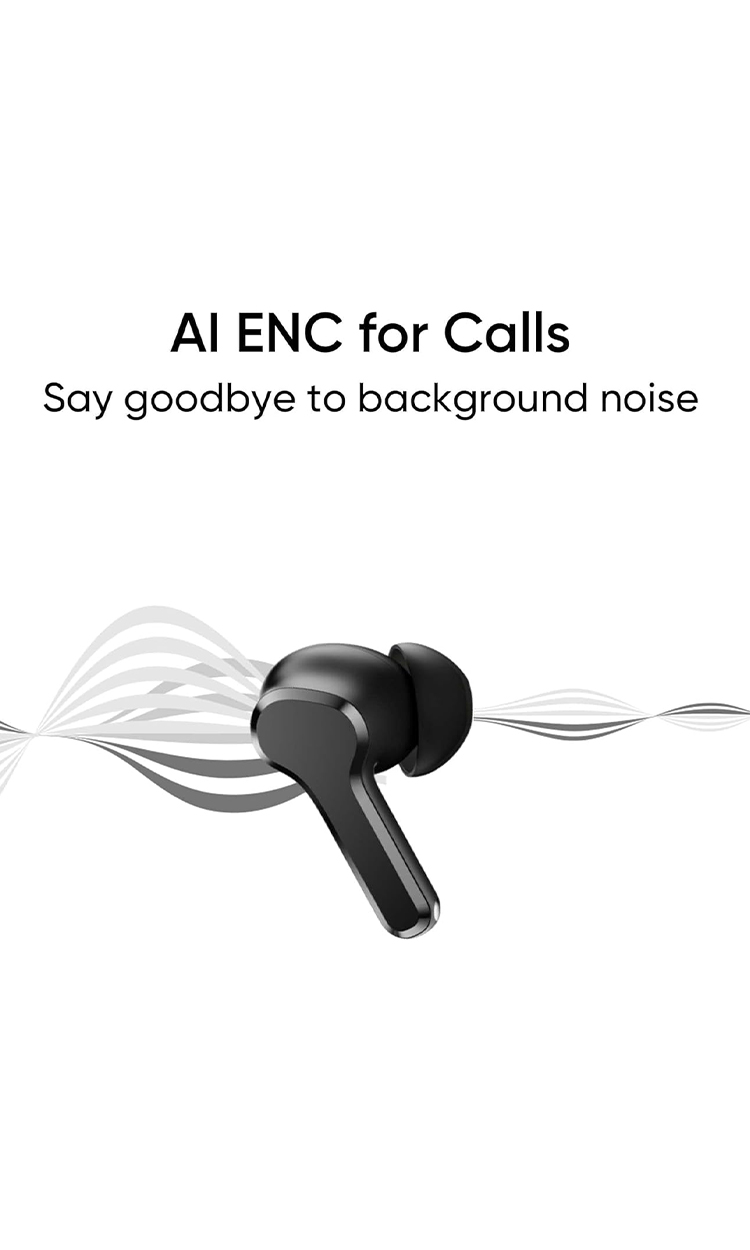 EasypayKw | ريلمي - سماعات أذن لاسلكية T100 - أسود