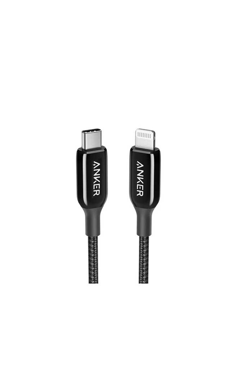 EasypayKw | واير ايفون – تايب سي باور لاين من انكر3ft- اسود