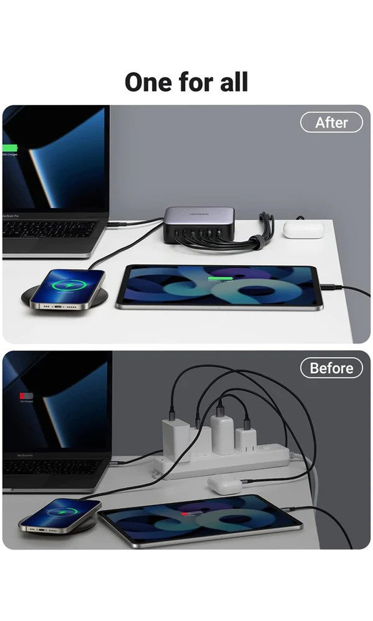 EasypayKw | شاحن سطح المكتب نيكسود بقوة 200 واط يو اس بي سي ، ماركة يوجرين