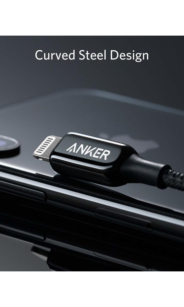 EasypayKw | واير ايفون – تايب سي باور لاين من انكر3ft- اسود