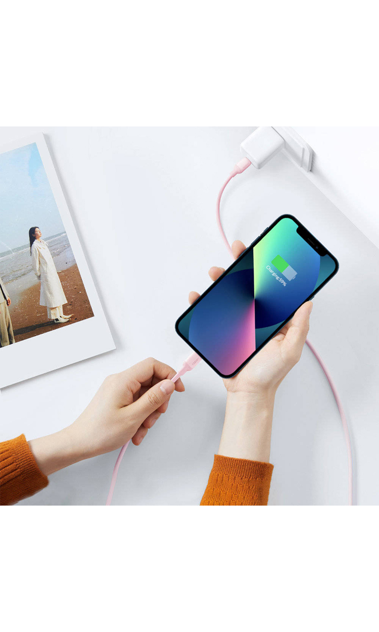 EasypayKw | كابل بيانات ام اف اي تايب سي - لايتينج وردي - 1 متر ، ماركة يوجرين