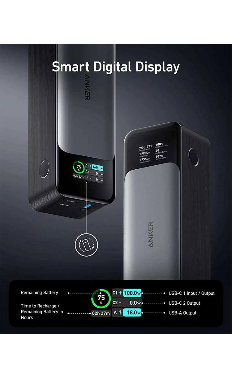 EasypayKw | بوربانك 24000 ملي أمبير مع 3 كيابل فولت مي هدية ، ماركة انكر