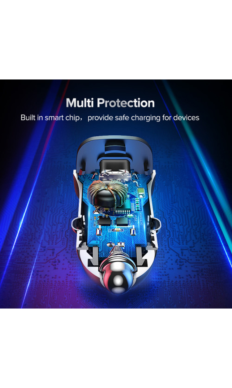 EasypayKw | شاحن سيارة بي دي + كيو 3 سريع 30 واط (رمادي) ، ماركة يوجرين